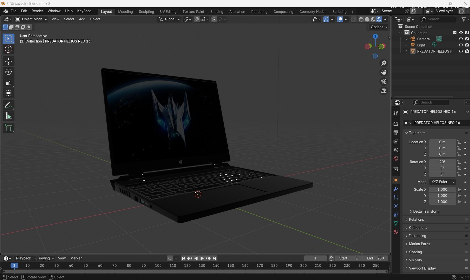 Acer PREDATOR HELIOS NEO 16 Model - TurboSquid 2350869