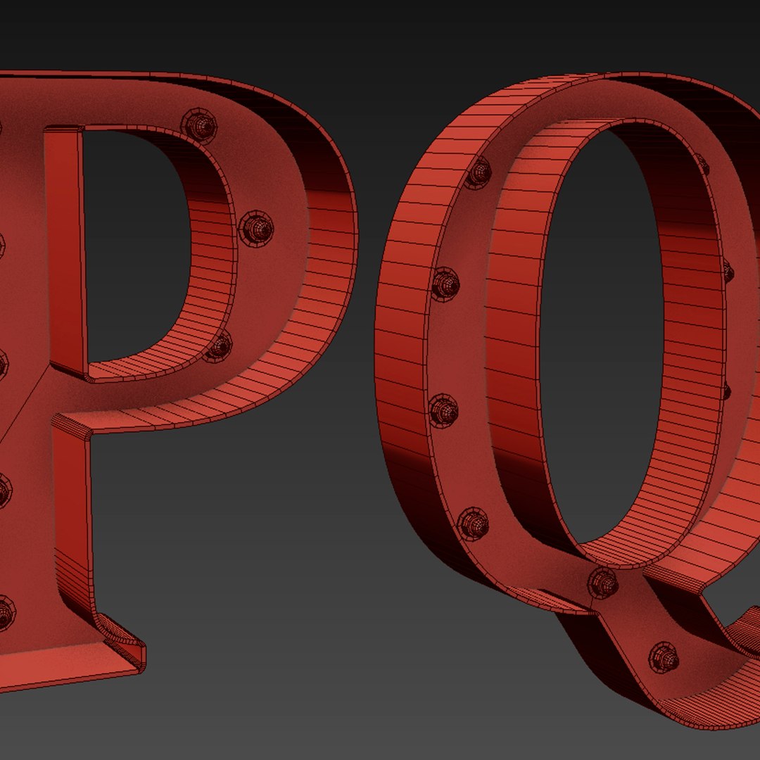 3D Model Lighted Metal Sign Set - TurboSquid 1424209