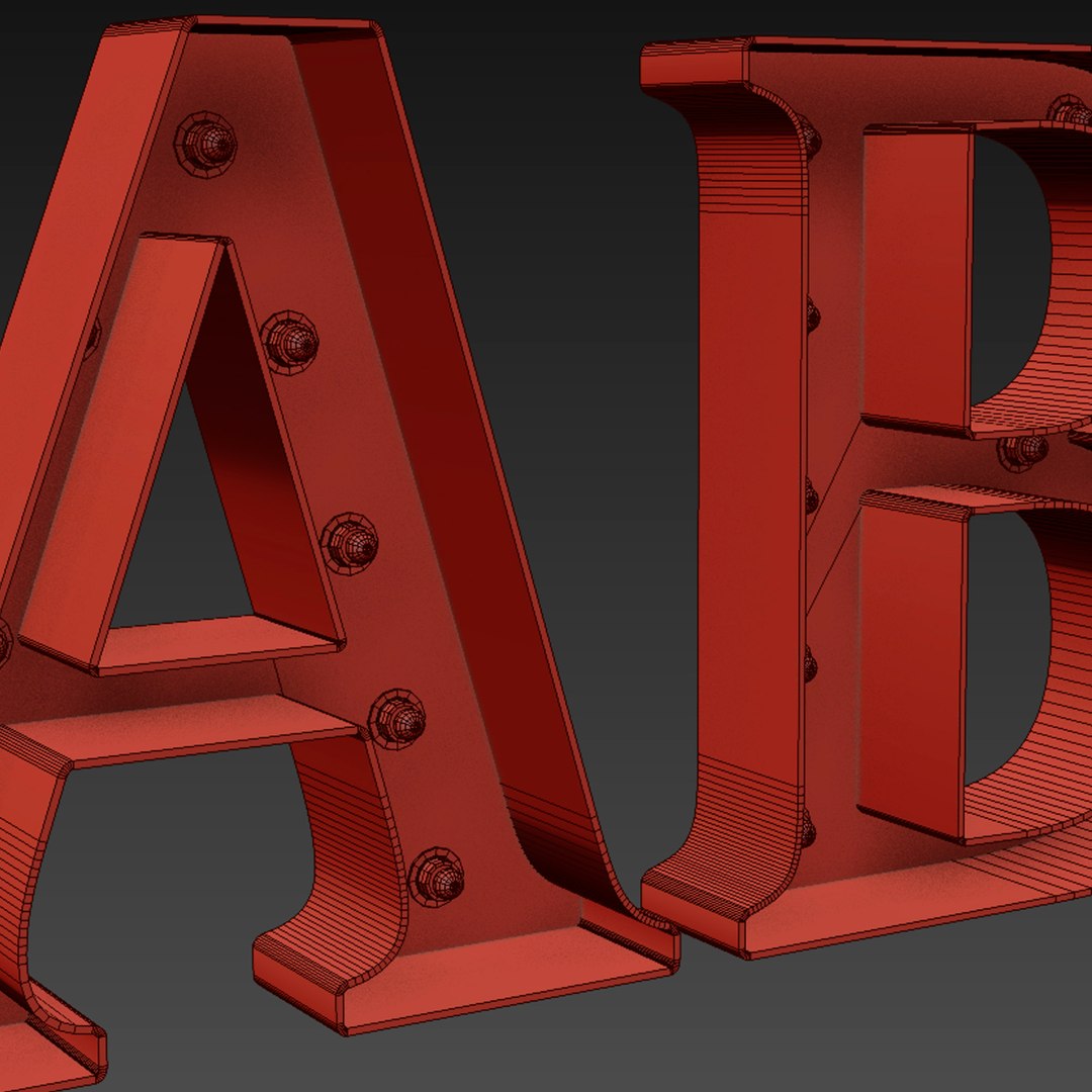 3D Model Lighted Metal Sign Set - TurboSquid 1424209