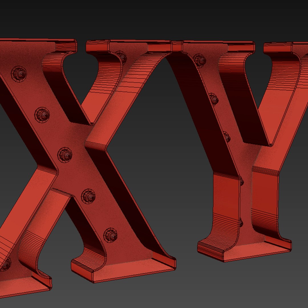 3D Model Lighted Metal Sign Set - TurboSquid 1424209