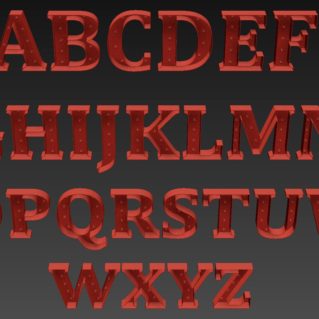 3D Model Lighted Metal Sign Set - TurboSquid 1424209