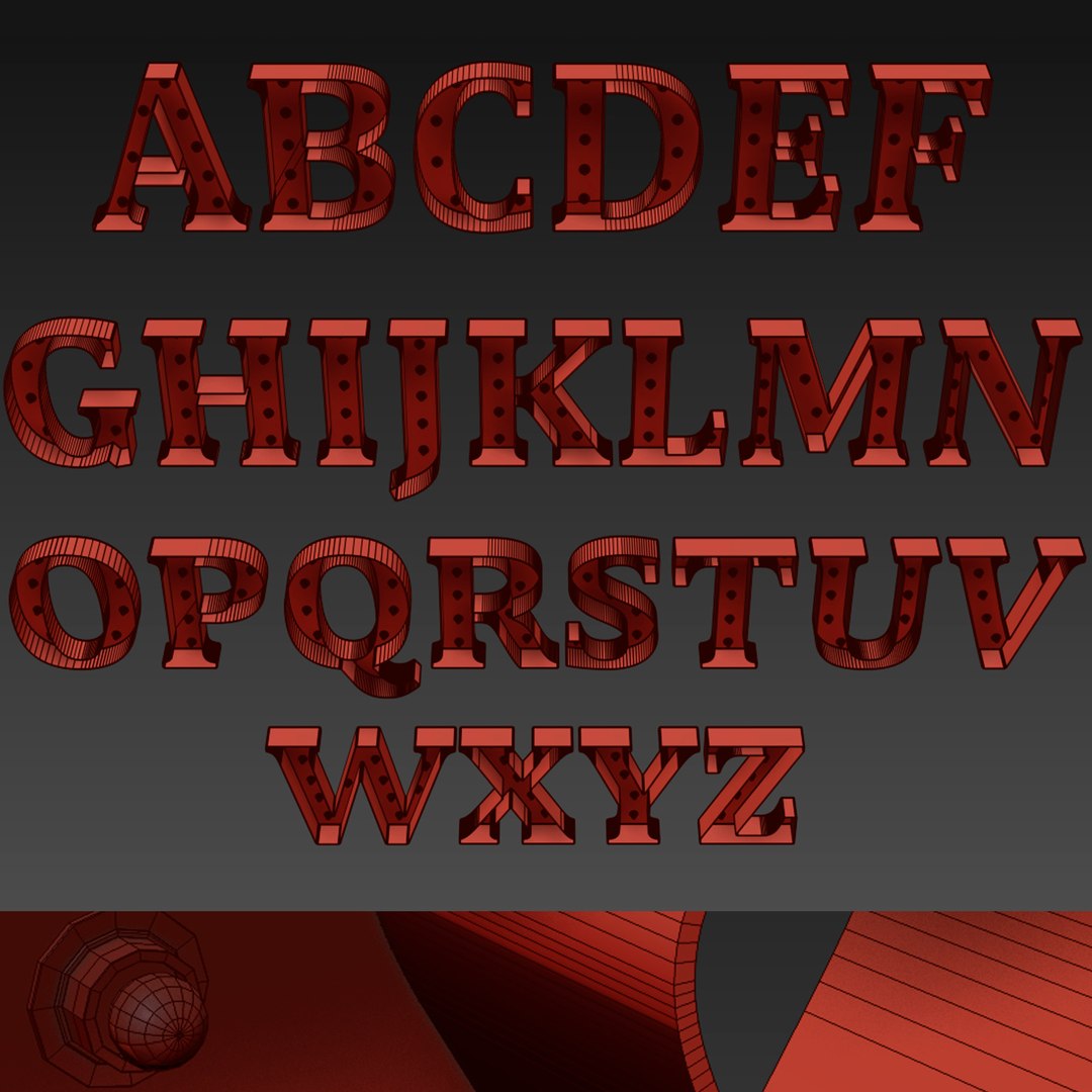 3D Model Lighted Metal Sign Set - TurboSquid 1424209