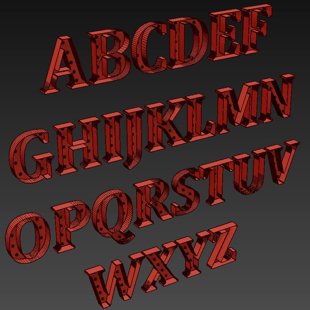 3D Model Lighted Metal Sign Set - TurboSquid 1424209