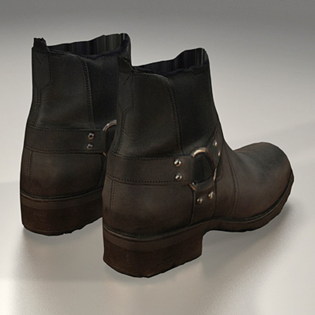 Biker Boots 3d Model