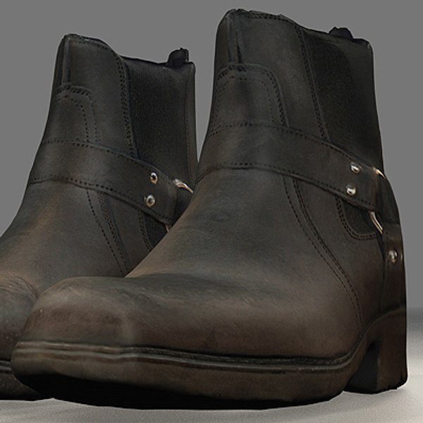 biker boots 3d model