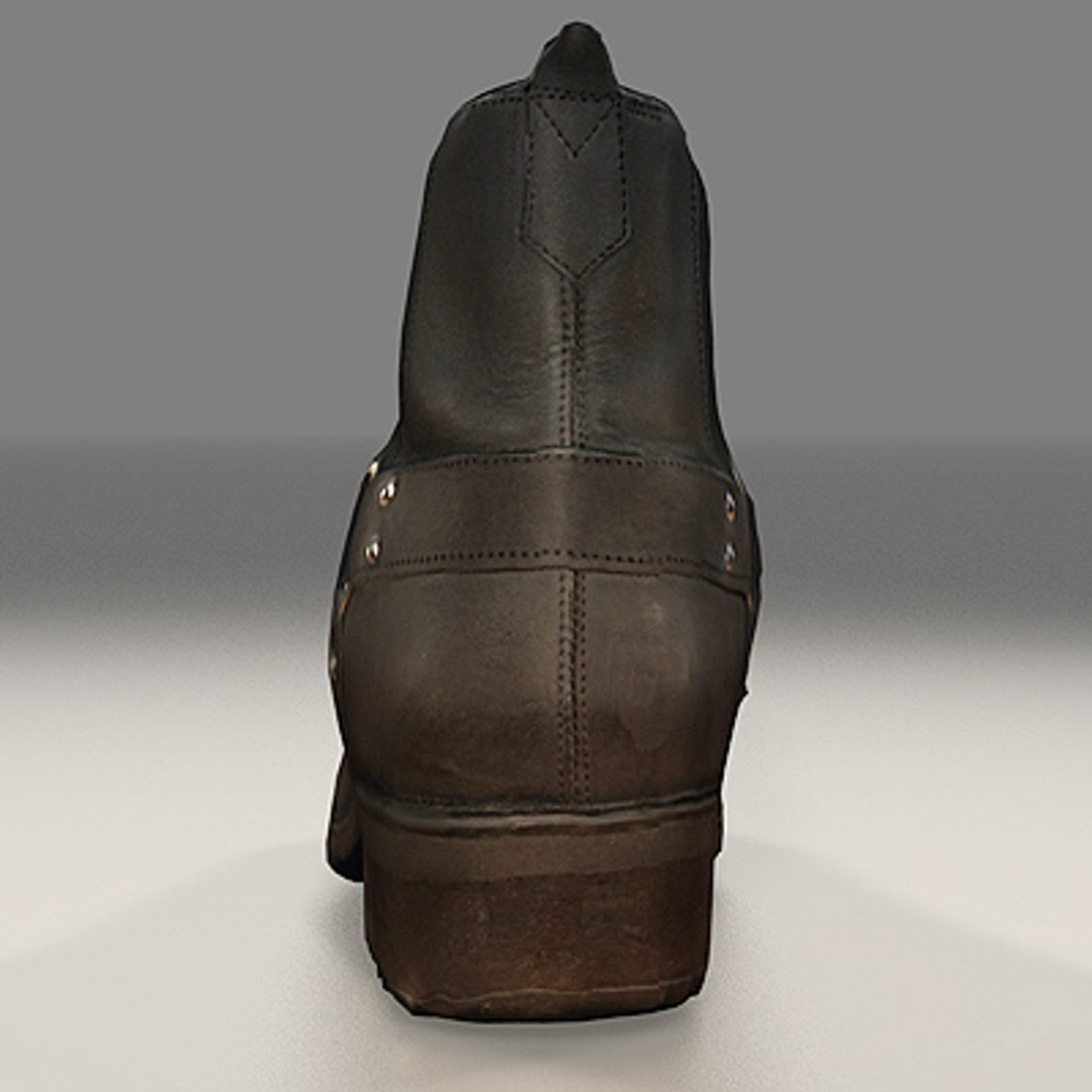 Biker Boots 3d Model