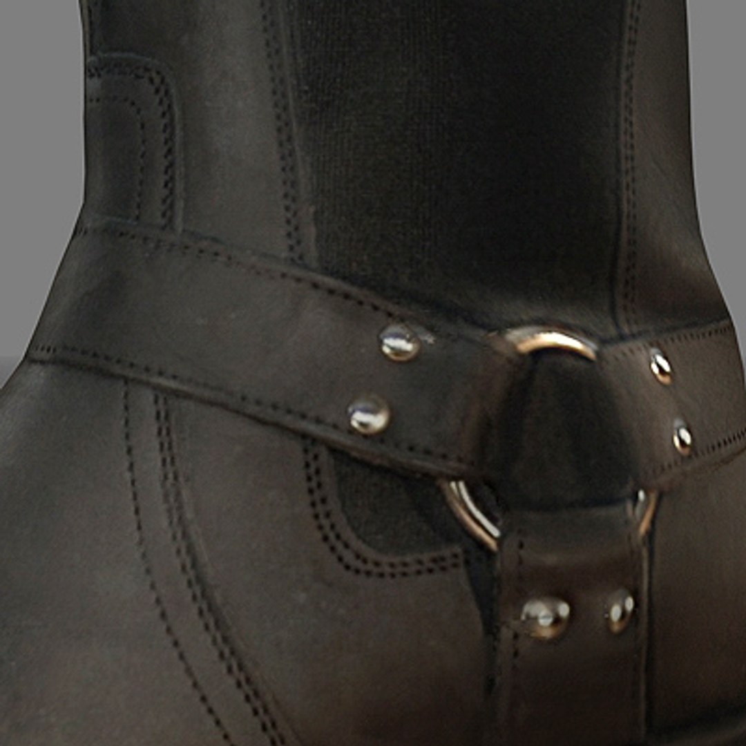 Biker Boots 3d Model