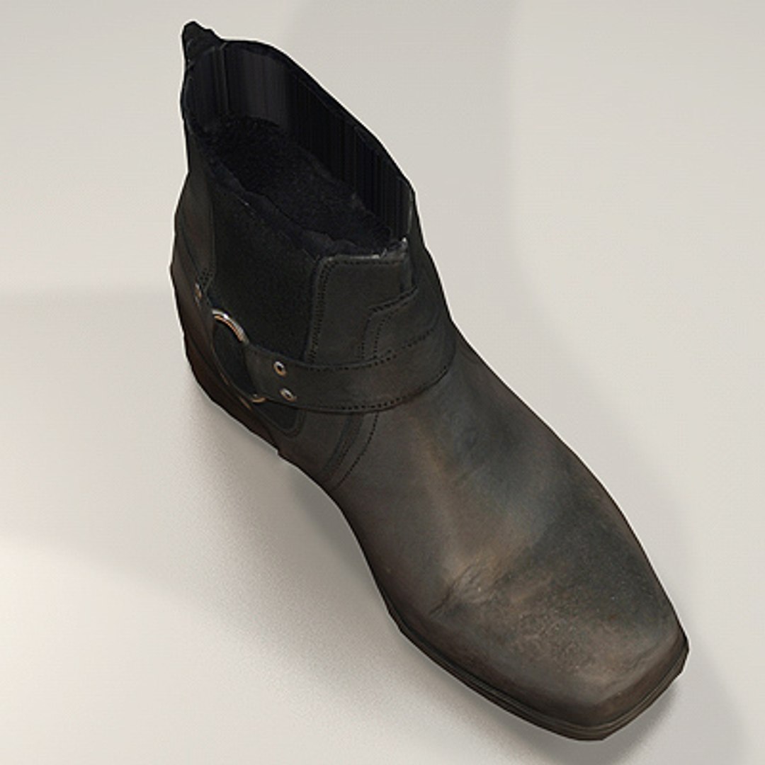 Biker Boots 3d Model