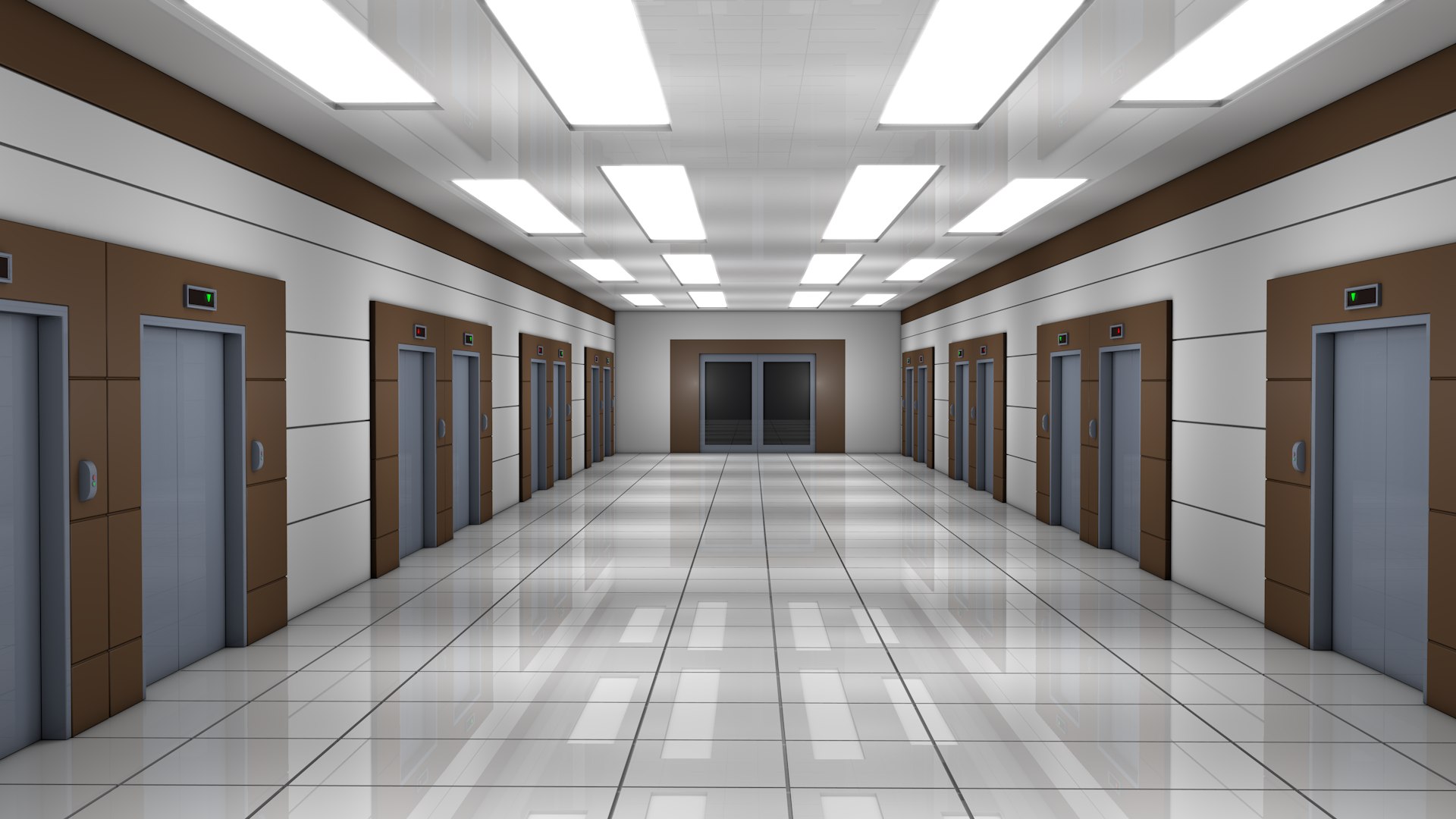 3D Elevator Hallway Corridor - TurboSquid 2053618