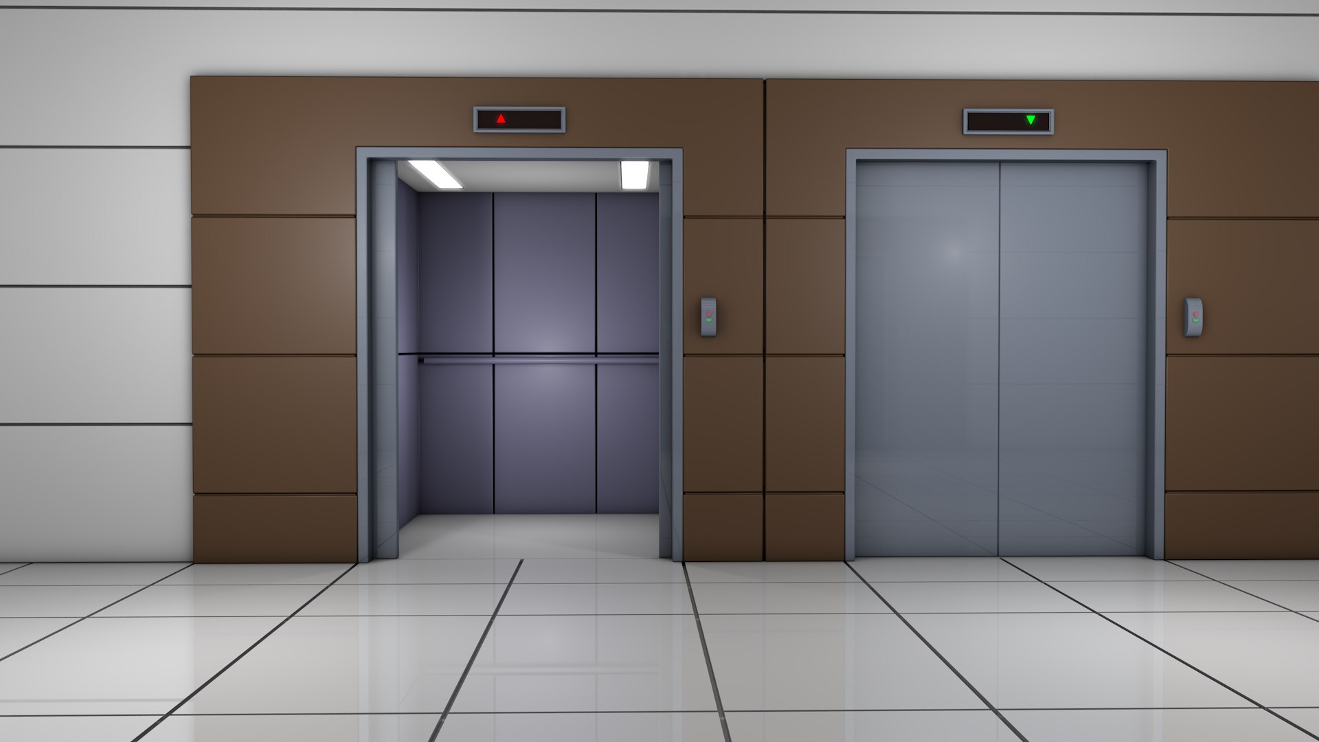 3D Elevator Hallway Corridor - TurboSquid 2053618