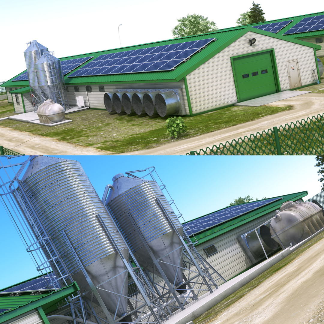3D chicken farm barn 1 - TurboSquid 1673617