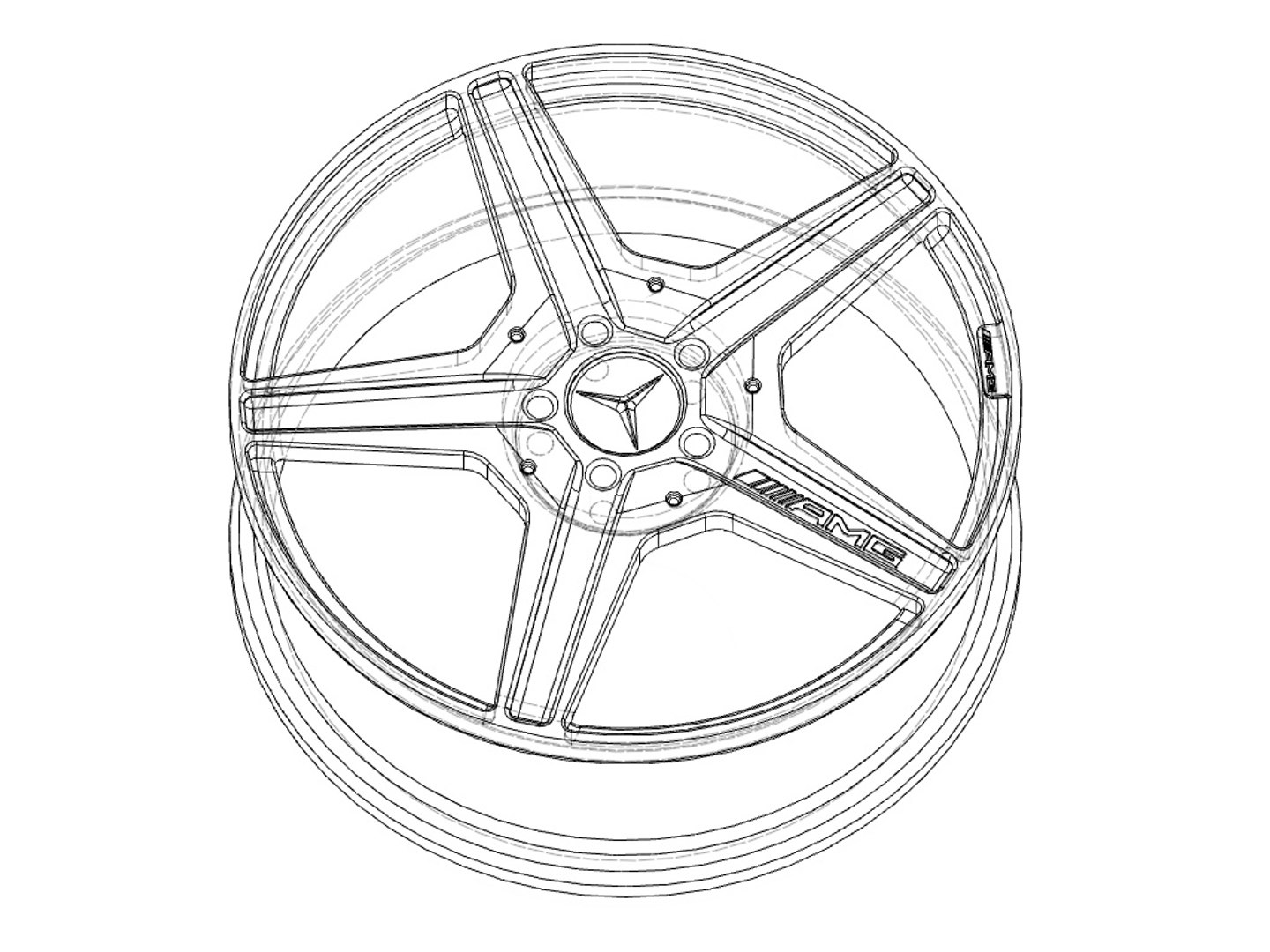 Mercedes Amg Wheel 3D Model - TurboSquid 1649691