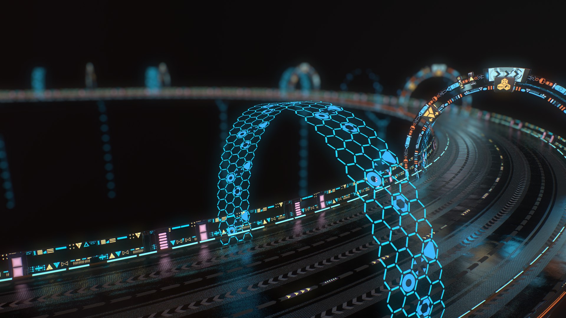 Modular sci-fi highway 3D - TurboSquid 1594313