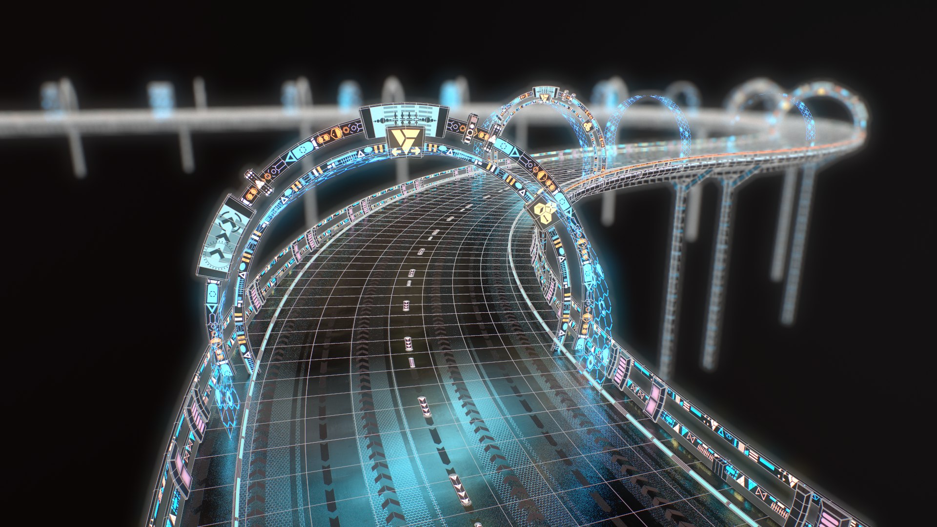 Modular Sci-fi Highway 3D - TurboSquid 1594313