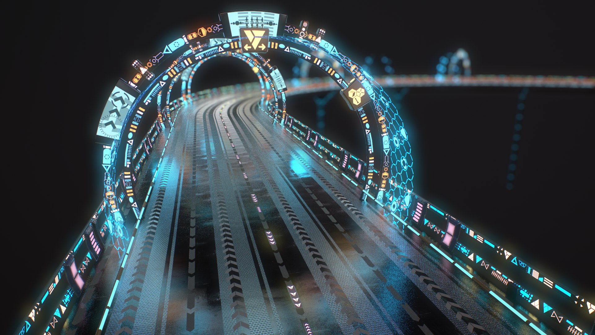 Modular Sci-fi Highway 3D - TurboSquid 1594313