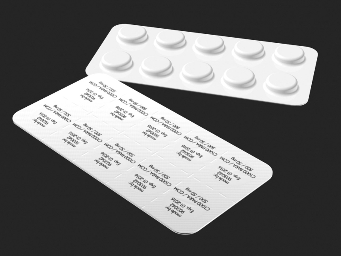 3d aspirin paracetamol model