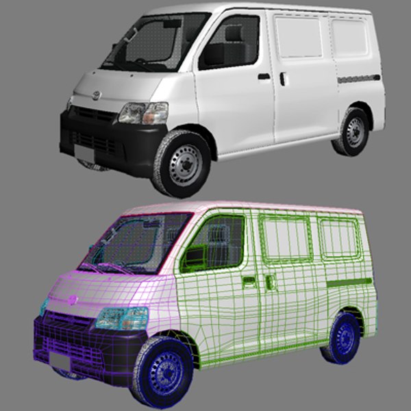 3d van toyota hiace model