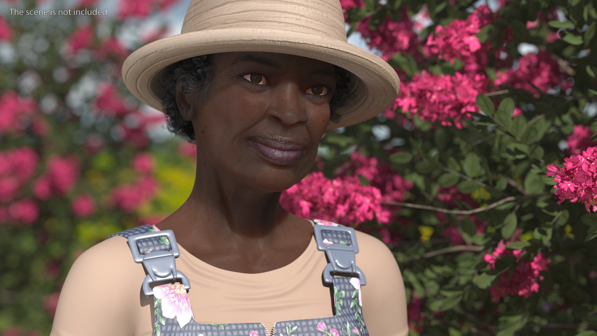 Gardener Afro American Woman Rigged for Modo model - TurboSquid 2012476