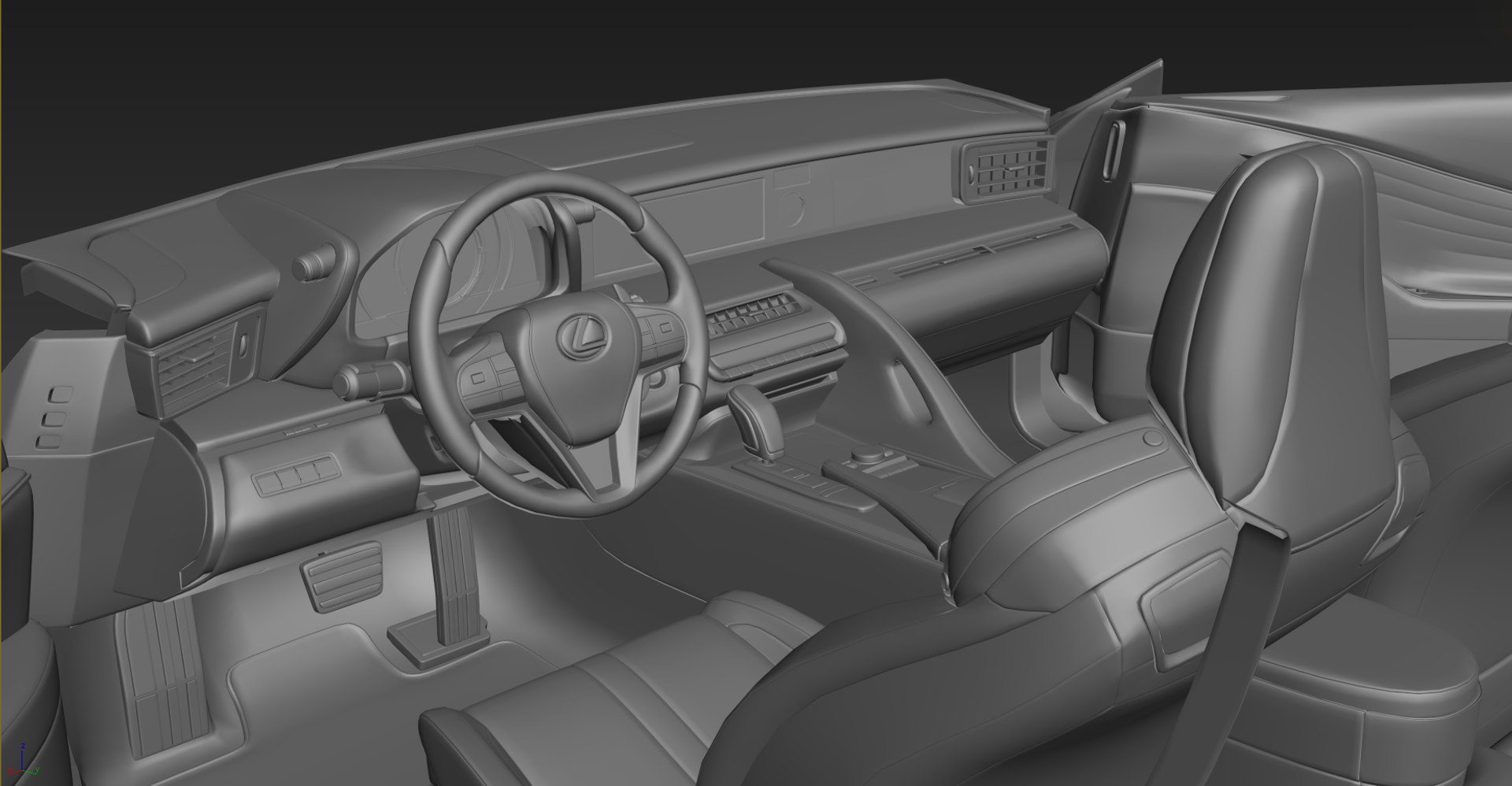 Lexus Car Interior 3D Model - TurboSquid 1390753