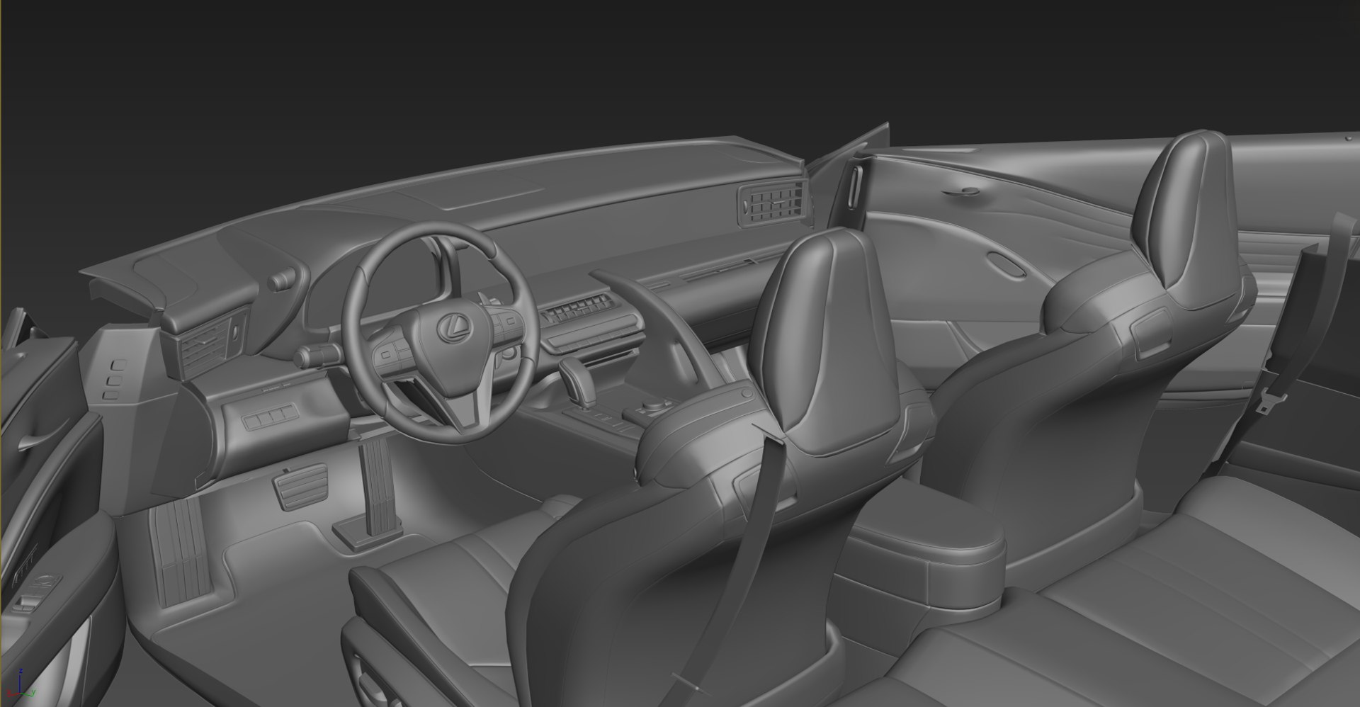 Lexus Car Interior 3D Model - TurboSquid 1390753