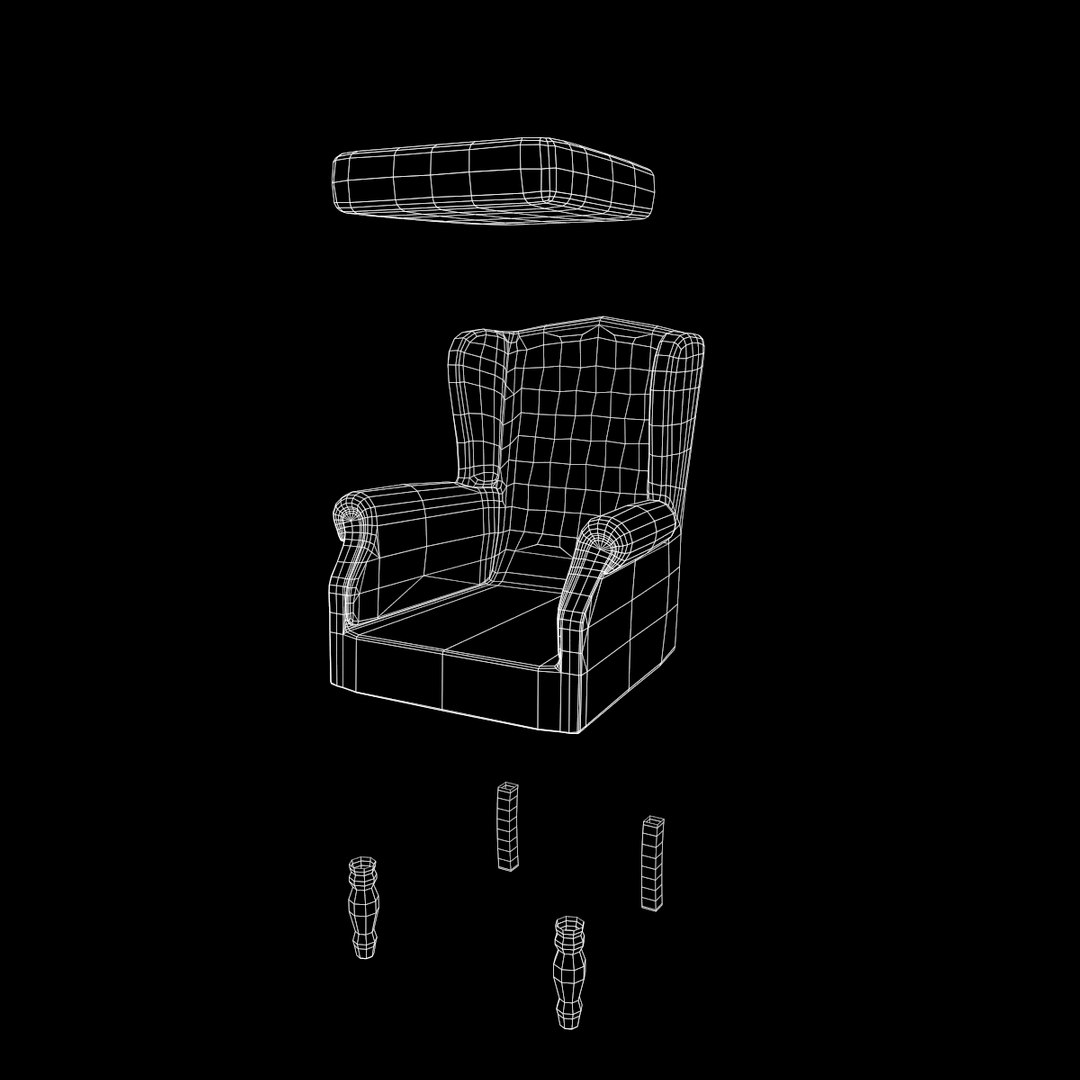 3D armchair asset unity model - TurboSquid 1194277
