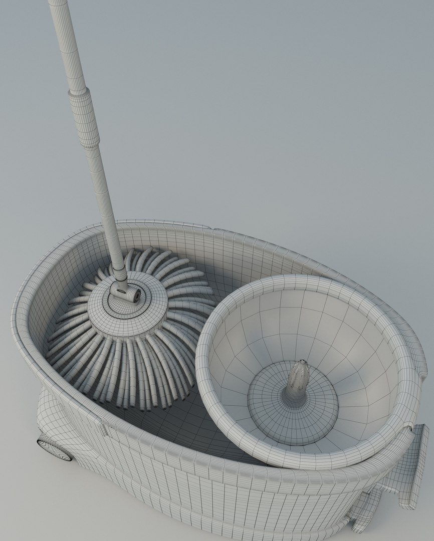 3D modern bucket mop push-up - TurboSquid 1621331