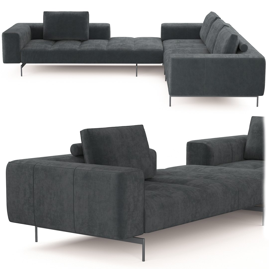 3D Model Boconcept Amsterdam Sofa - TurboSquid 1703028