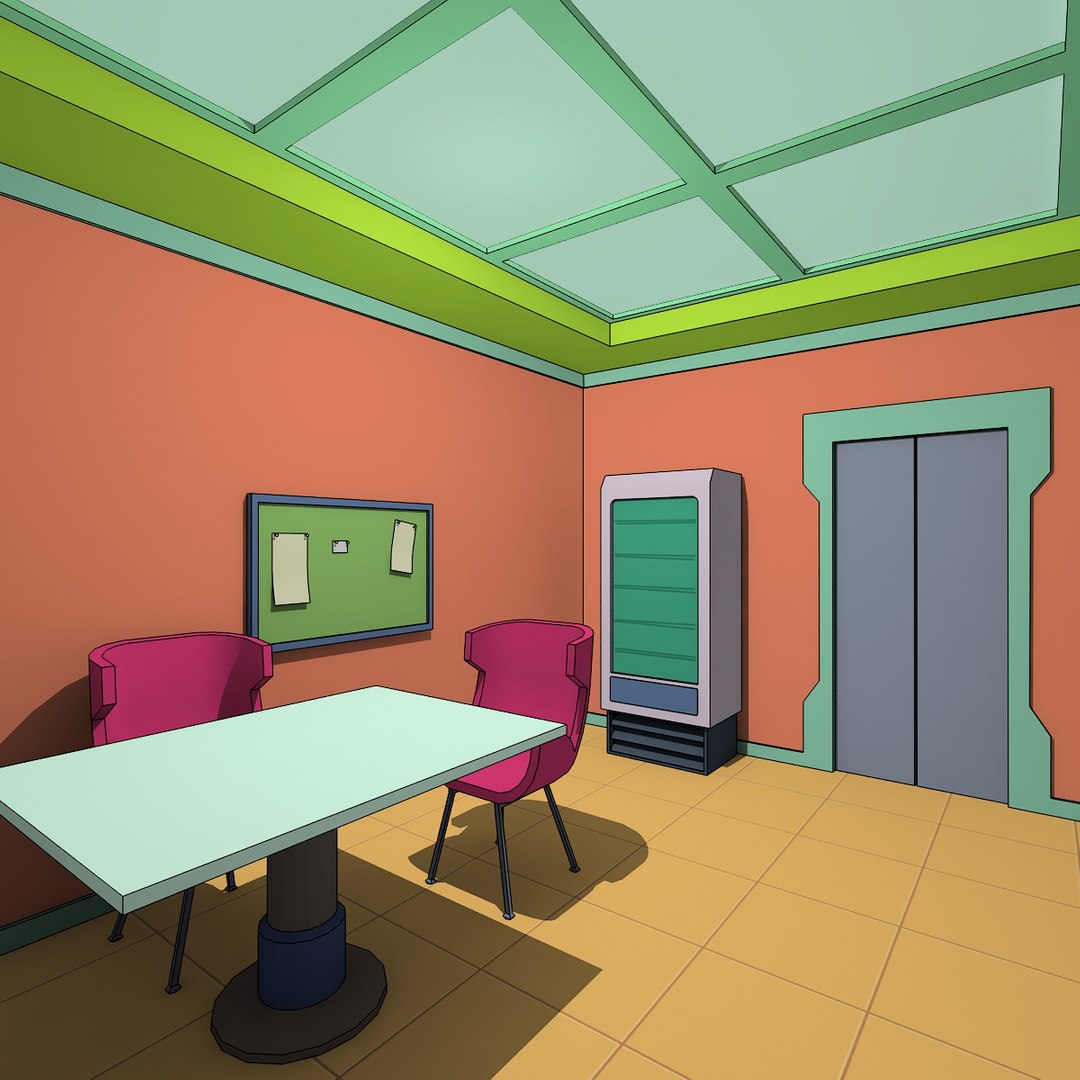 Futuristic Cartoon Room 3d Max