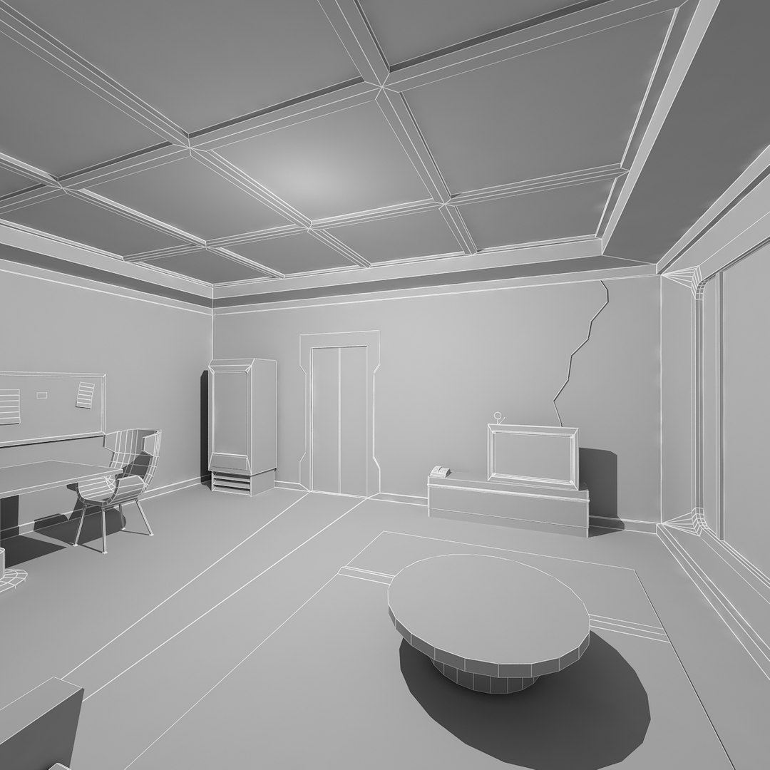Futuristic Cartoon Room 3d Max