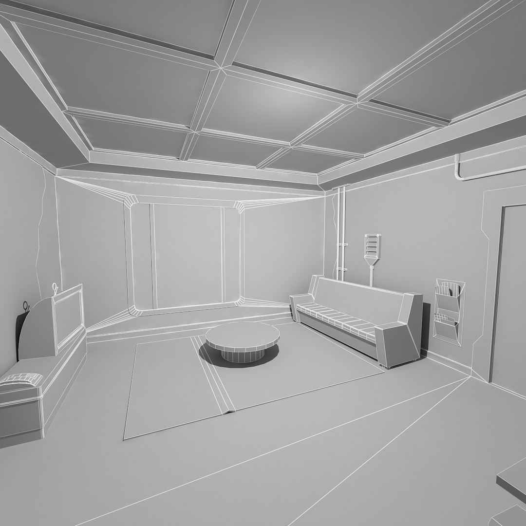 Futuristic Cartoon Room 3d Max