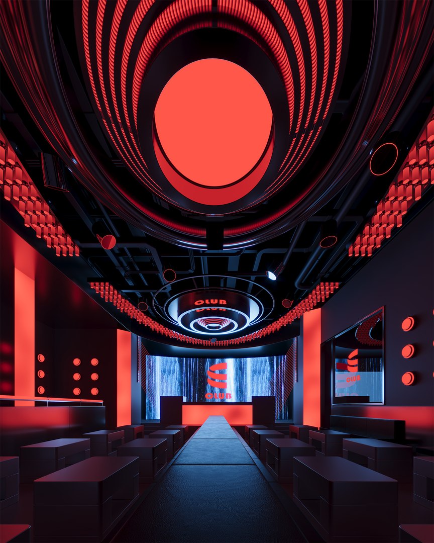 3D Night Club Bar Interior Model - TurboSquid 2400979