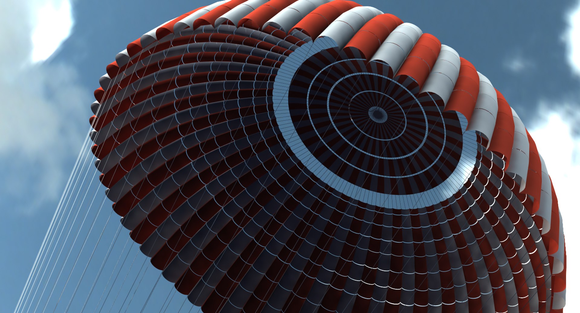 main ringsail parachute 3d model