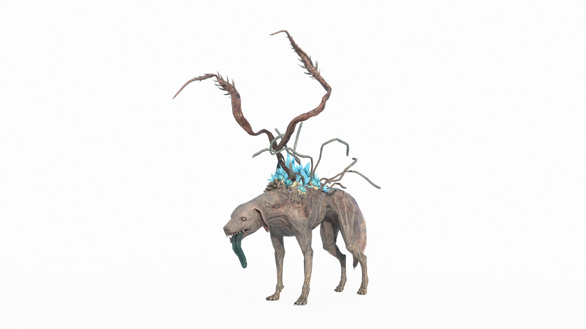 3D Infected Monster Hound - TurboSquid 2397328