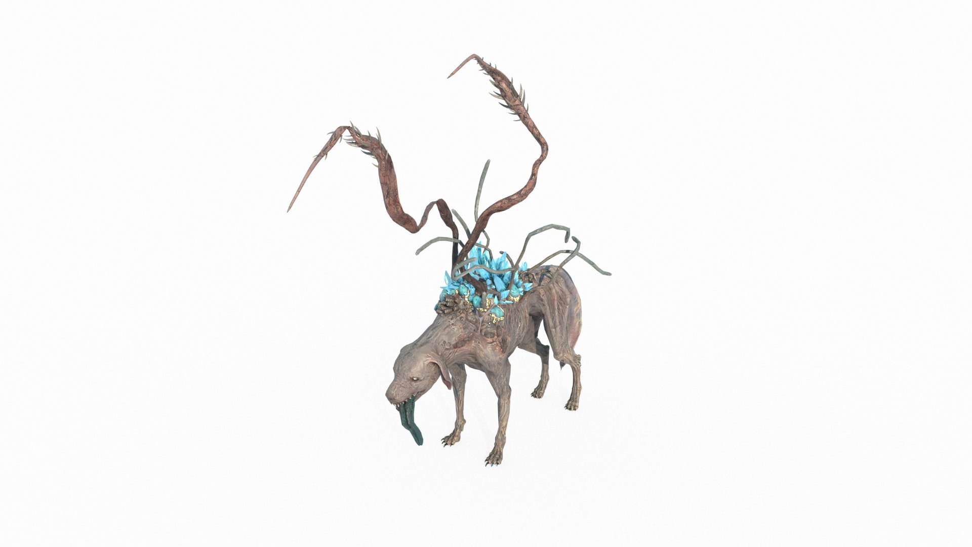 3D Infected Monster Hound - TurboSquid 2397328