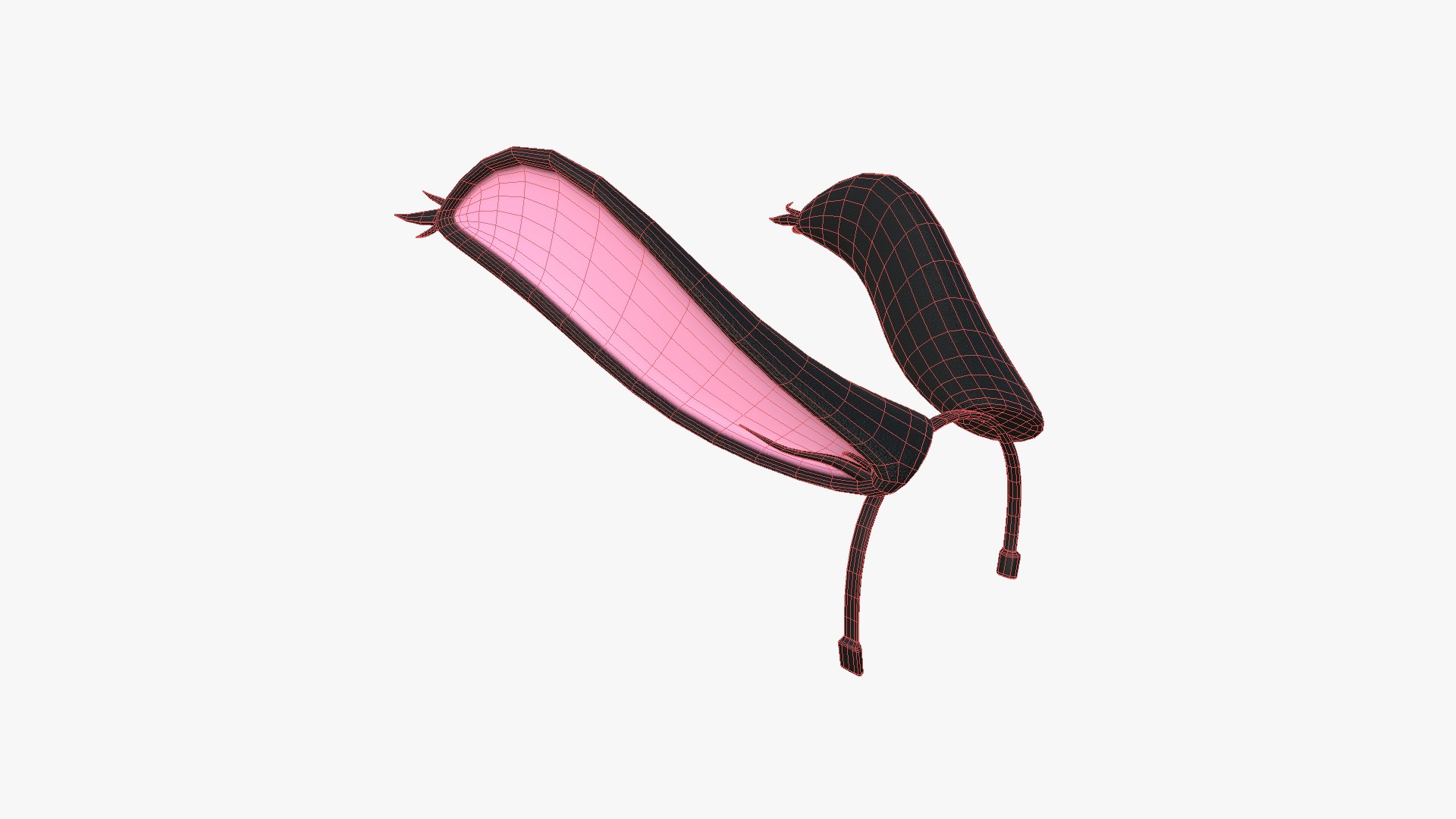 3D Furry Ears Tiara I01 Black - Headband Character Design - TurboSquid ...