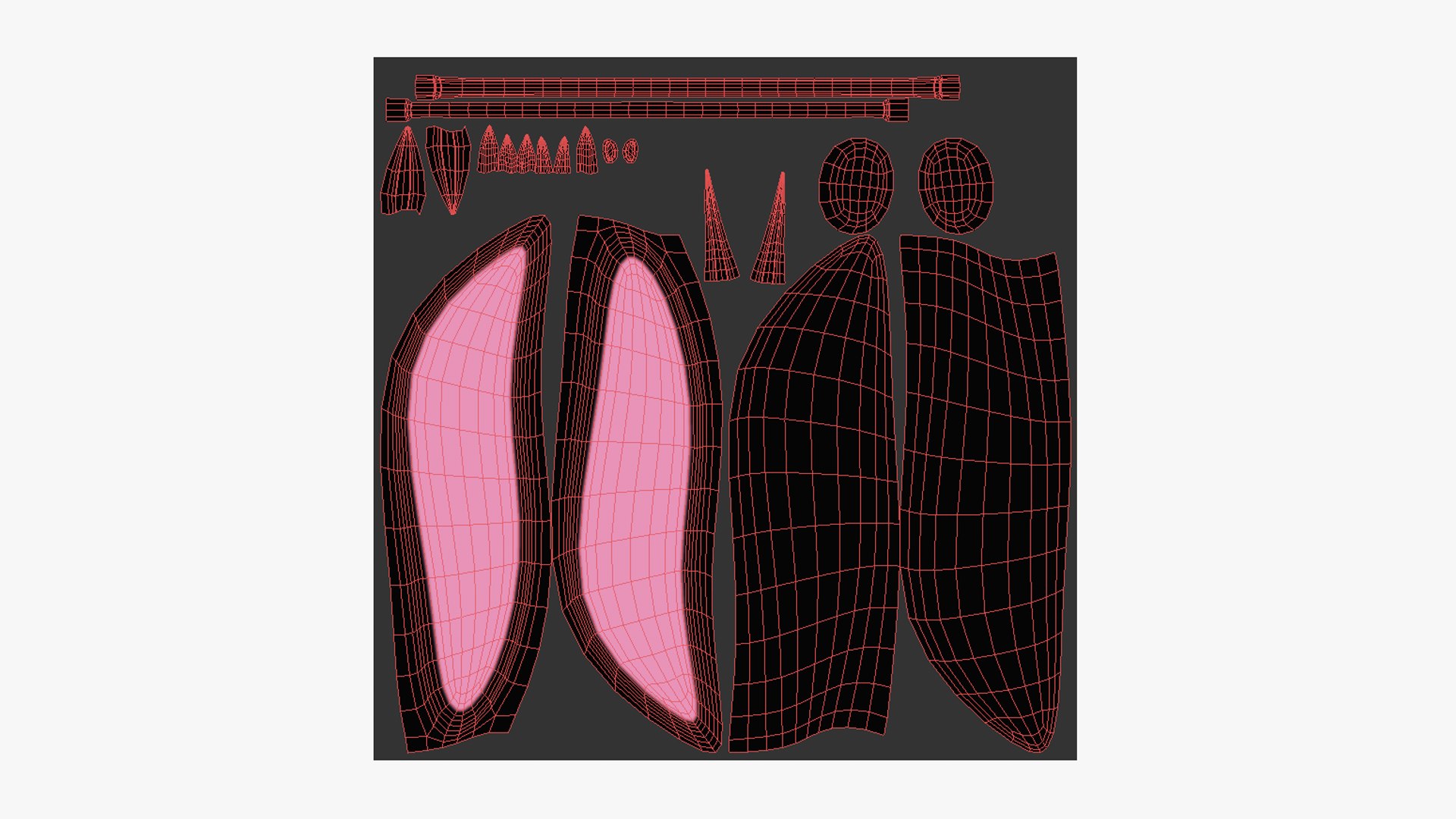 3D Furry Ears Tiara I01 Black - Headband Character Design - TurboSquid ...
