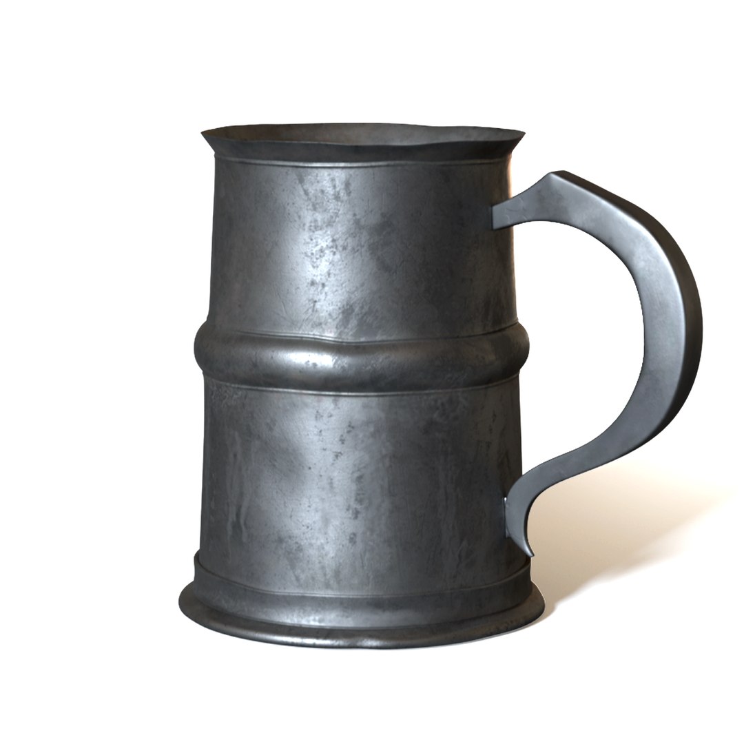 Free 3D Antique metal mug model - TurboSquid 2155543