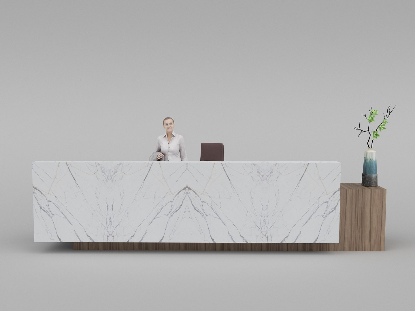 3D model Reception Desk - 054 - TurboSquid 1994238