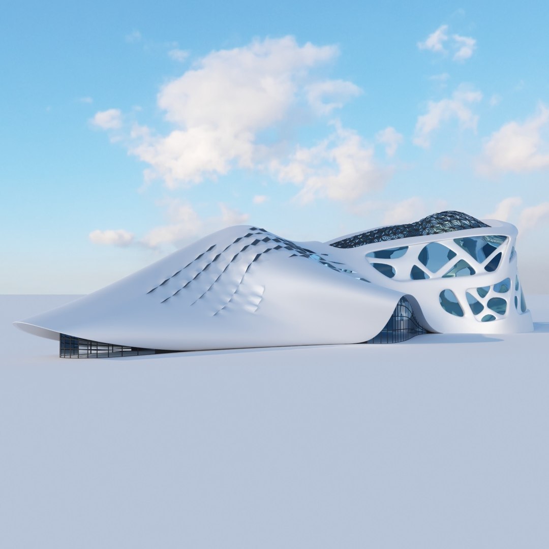 Futuristic Building 6 Model - TurboSquid 1380532