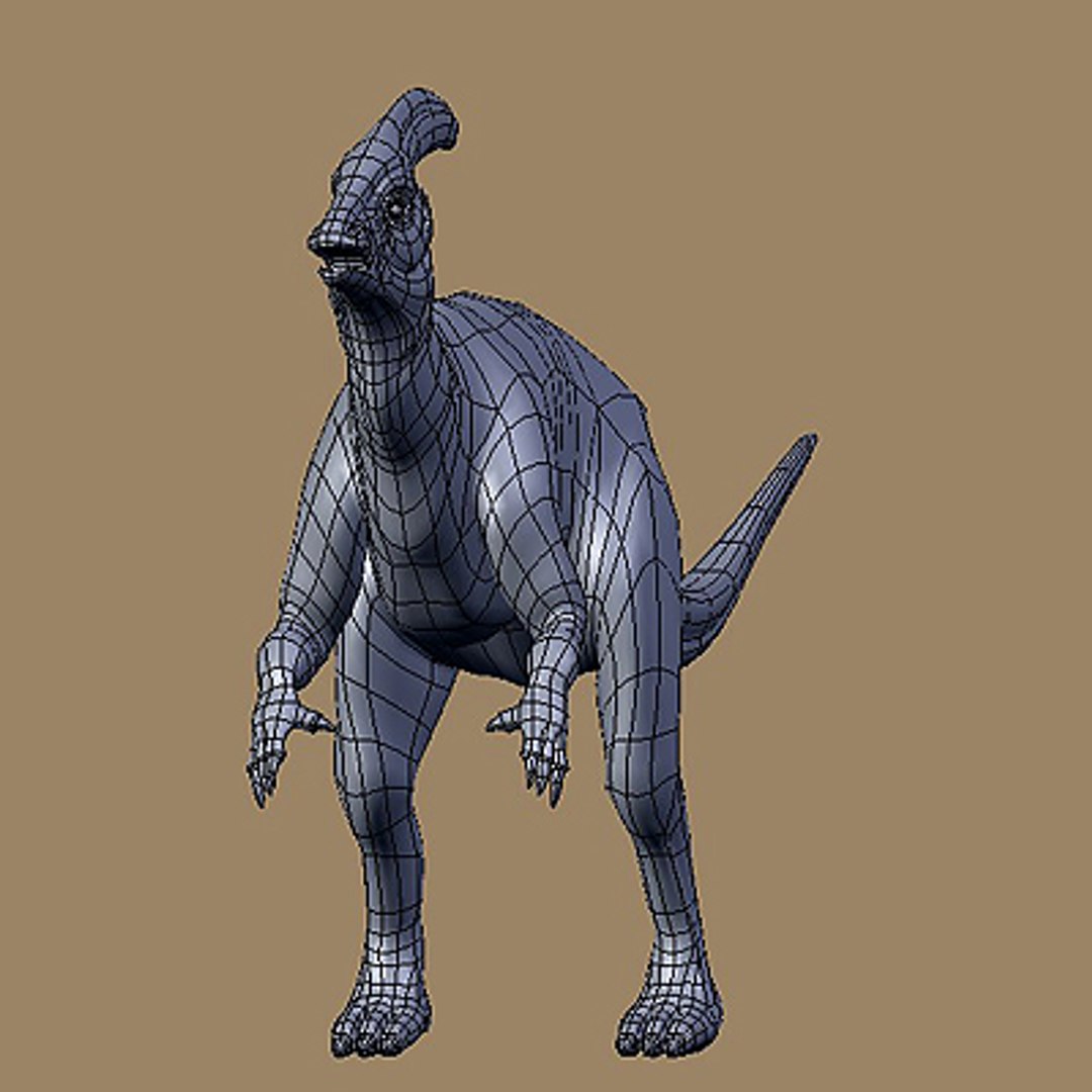 3d Dinosaur Parasaurolophus