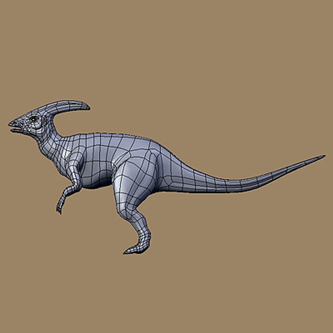 3d Dinosaur Parasaurolophus