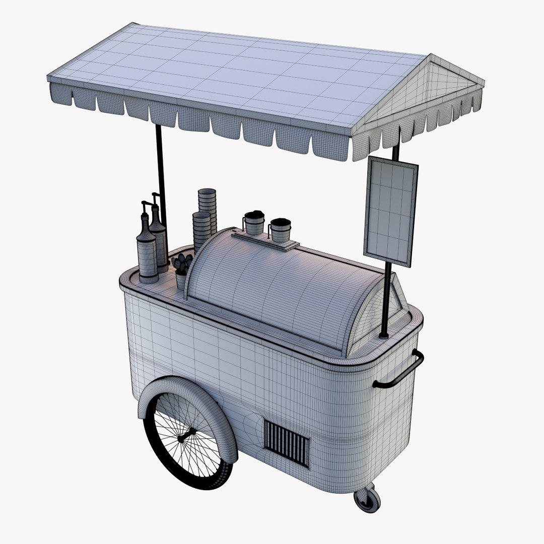 3D Ice Cream Cart Model - TurboSquid 1294149
