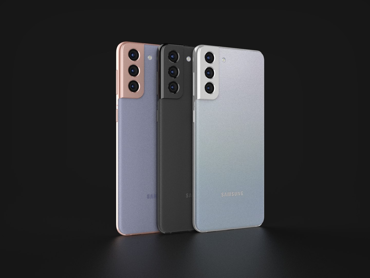 Samsung Galaxy S21 Plus we wszystkich oficjalnych kolorach Model 3D ...