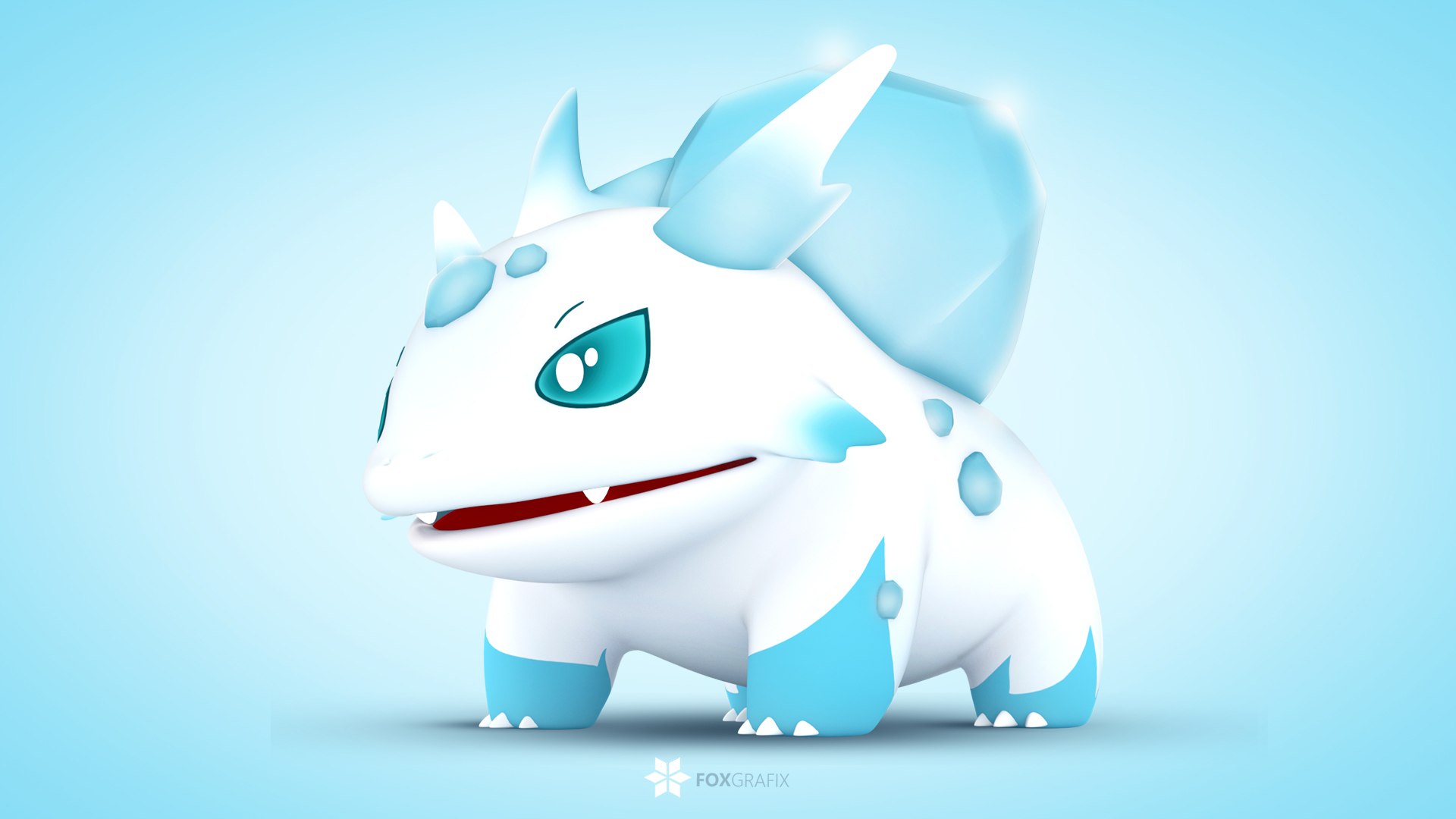 3D модель Pokemon Bulbasaur Ice Type Concept - TurboSquid 1953430