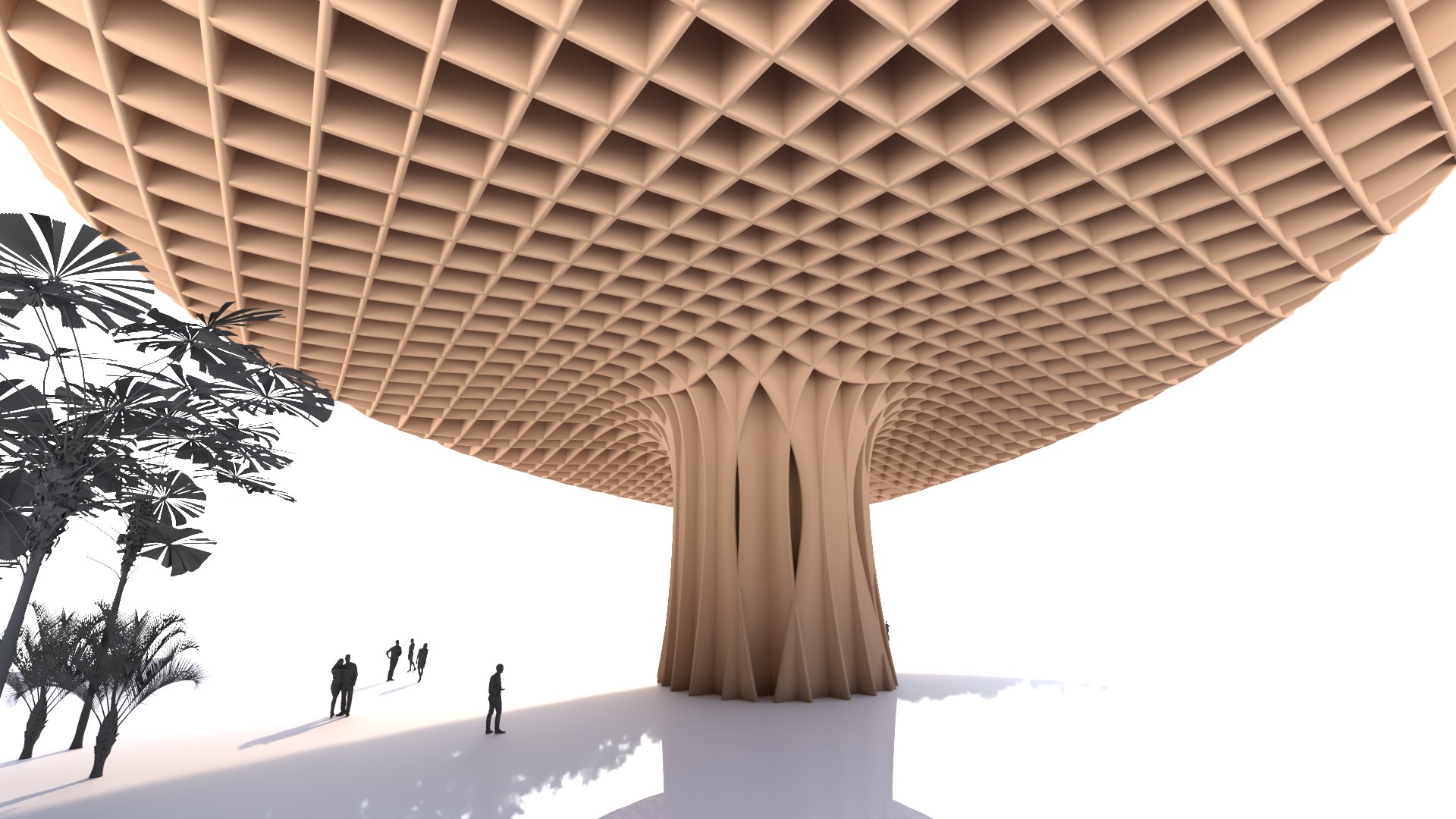 3D Model Waffle Structure Canopy - TurboSquid 1844644