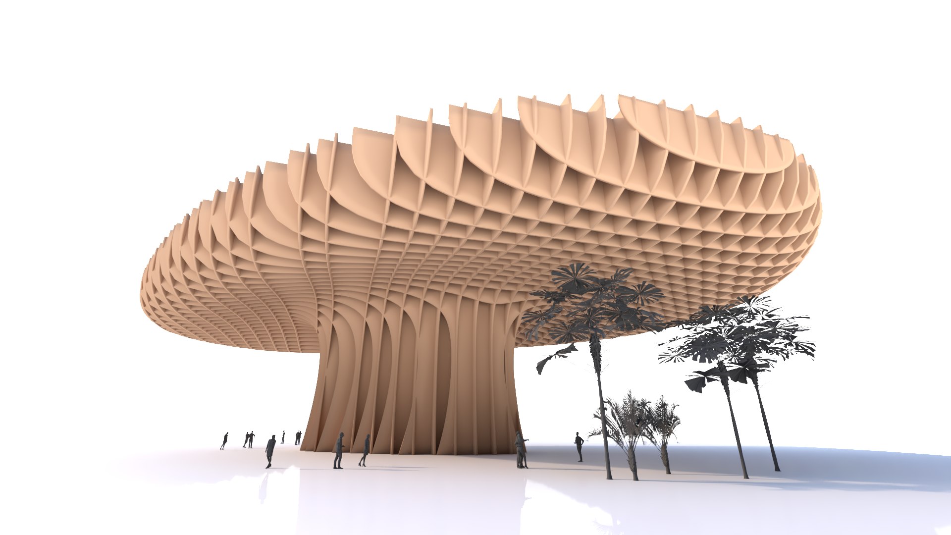 3D Model Waffle Structure Canopy - TurboSquid 1844644
