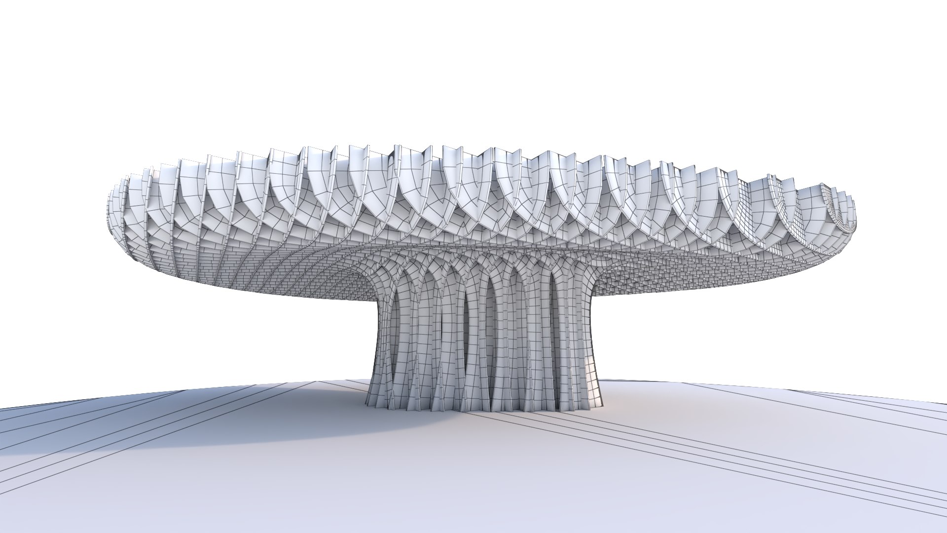 3D Model Waffle Structure Canopy - TurboSquid 1844644