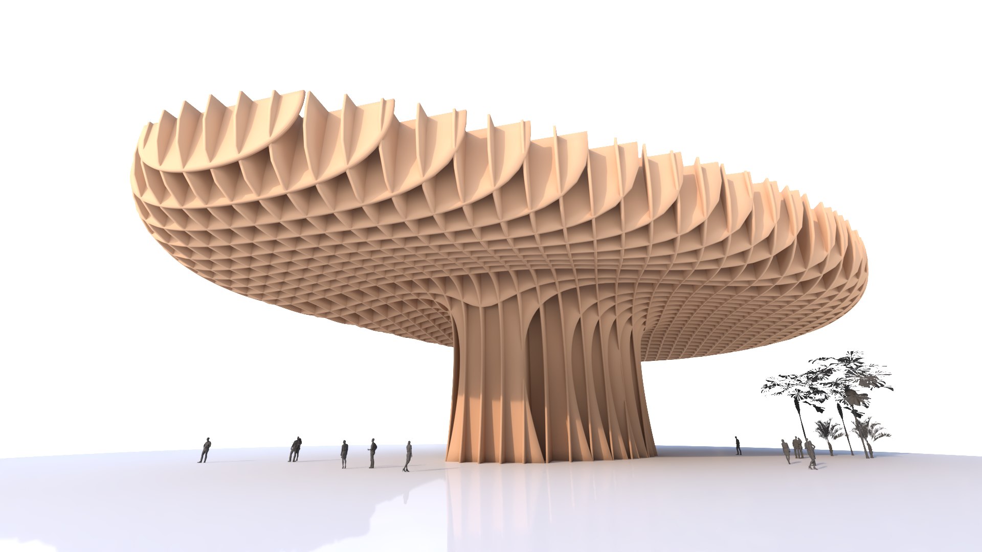 3D Model Waffle Structure Canopy - TurboSquid 1844644
