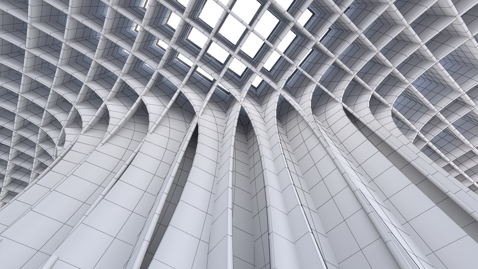 3D Model Waffle Structure Canopy - TurboSquid 1844644