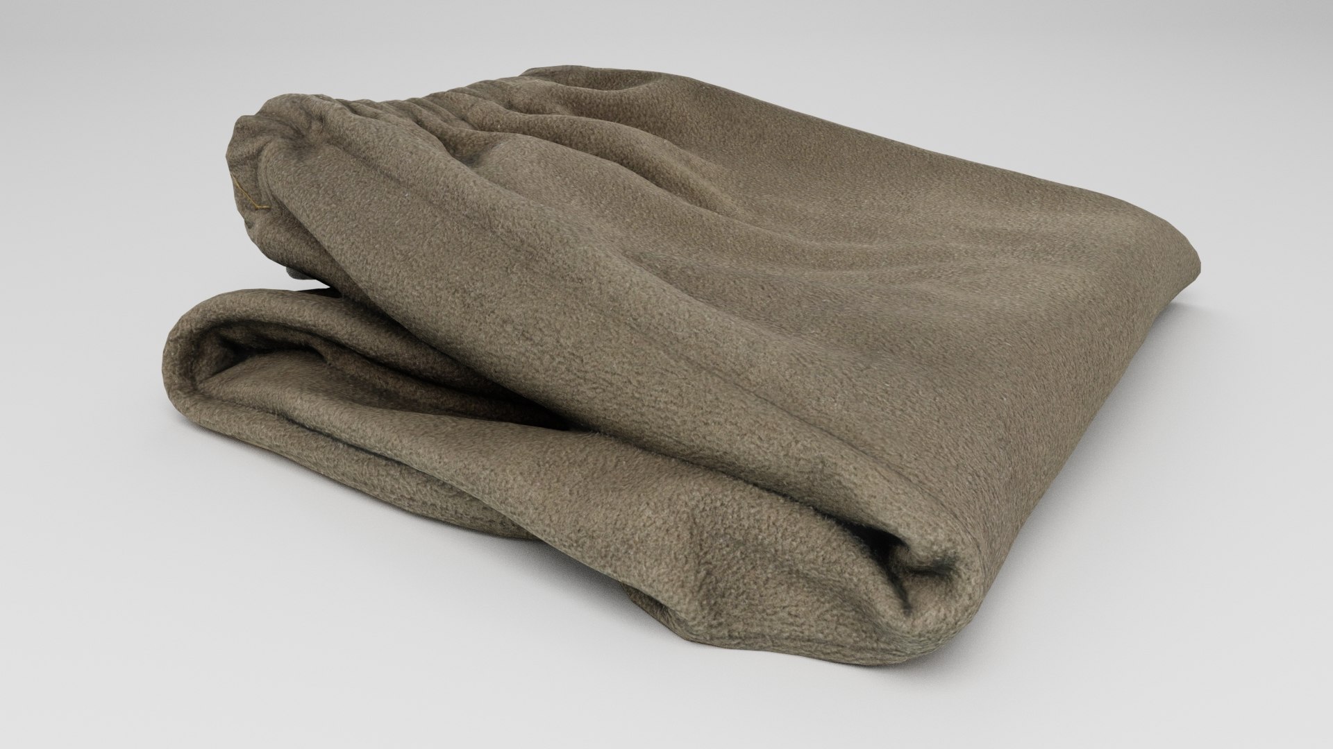 Green folded fleece pants household items wardrobe model - TurboSquid ...